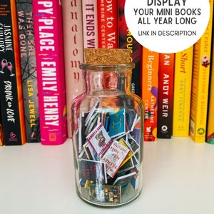 Heart Jar Custom Mini Book Heart Jar Handmade Mini Book Heart Container ...