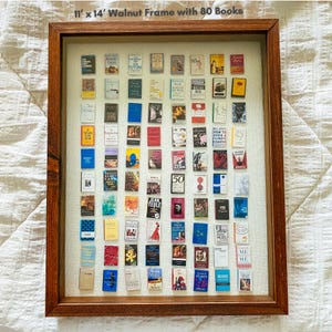Mini Book Frame Display in Shadow Box - Year in Books Gift for Book ...