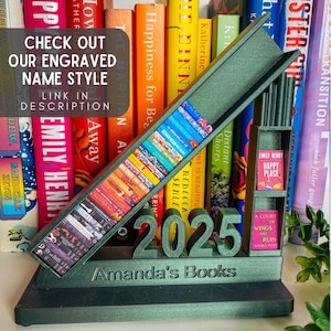 Personalized Mini Book Bookend, Custom Tiny Bookshelf Decor for Book ...