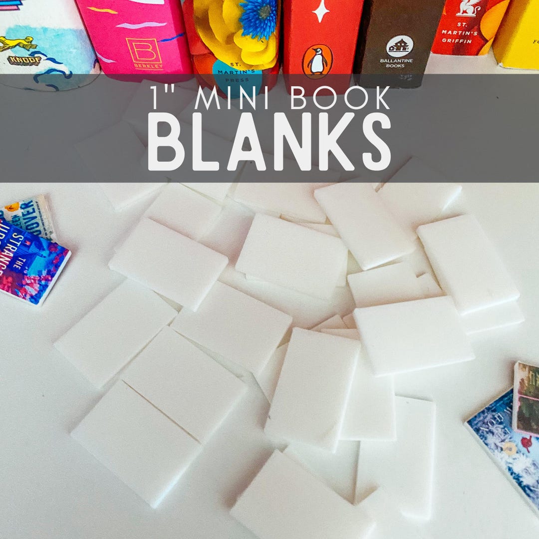 3D Printed White Mini Book BLANKS for Book Lover DIY Projects - Tiny ...