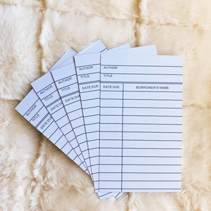 Library Book Checkout Due Date Card Pockets With Self-adhesive Backs ...