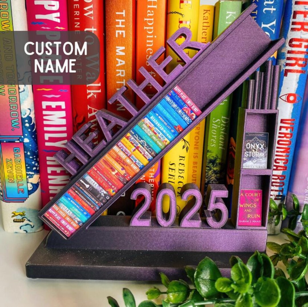 Personalized Mini Book Bookend, Custom Tiny Bookshelf Decor for Book ...