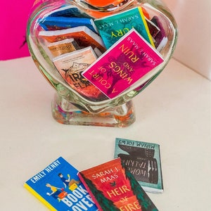 Custom Mini Book Heart Jar Handmade Mini Book Heart Container Gift for ...