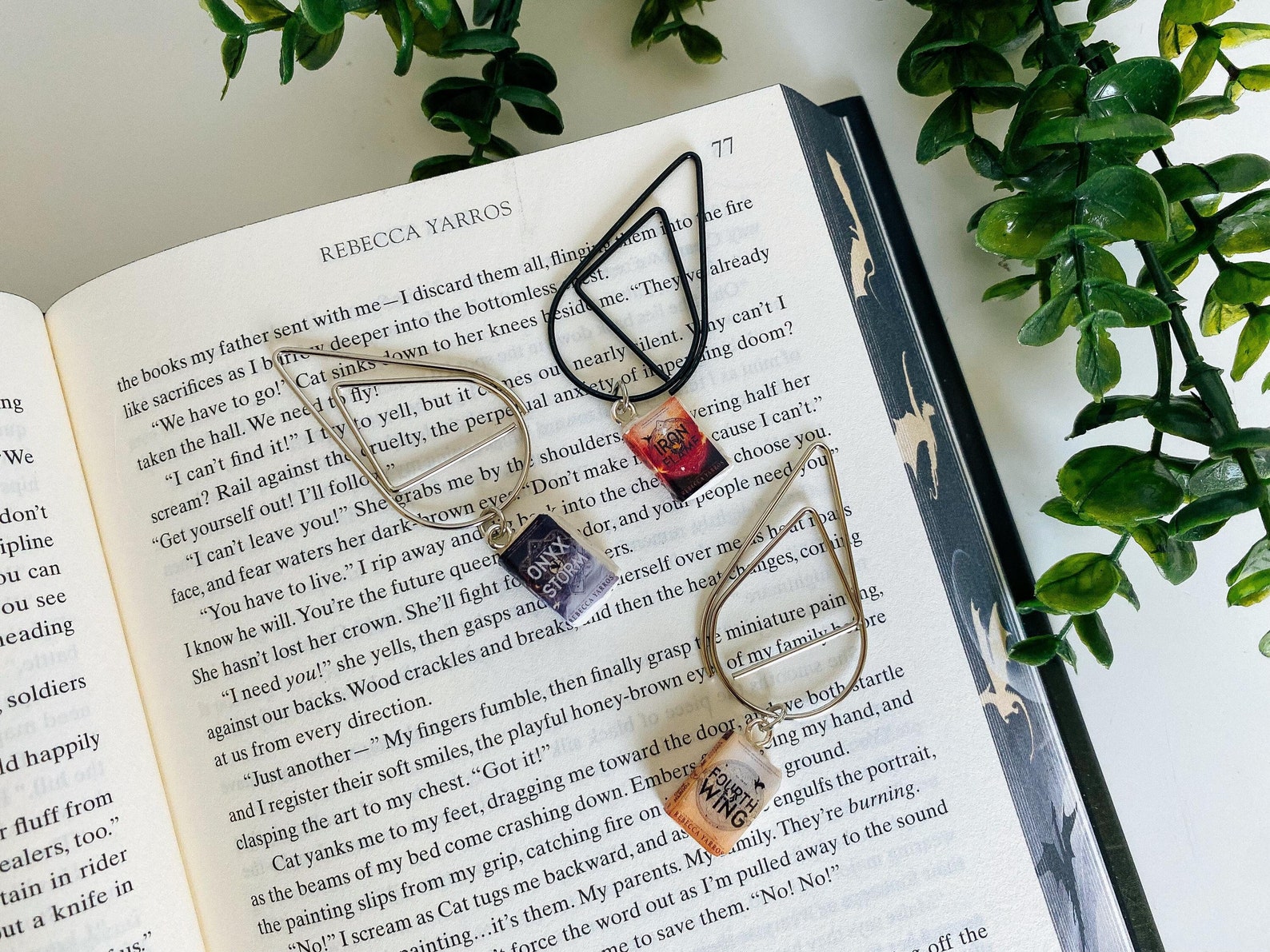Custom Mini Book Charm Paperclip Bookmark With Personalized Initial for ...