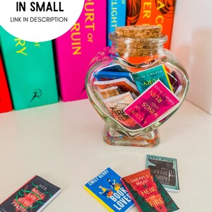 Heart Jar Custom Mini Book Heart Jar Handmade Mini Book Heart Container ...