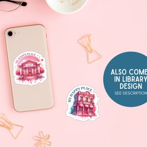 Book Store Happy Place Sticker, Bibliophile Vinyl Decal, Book Lover ...