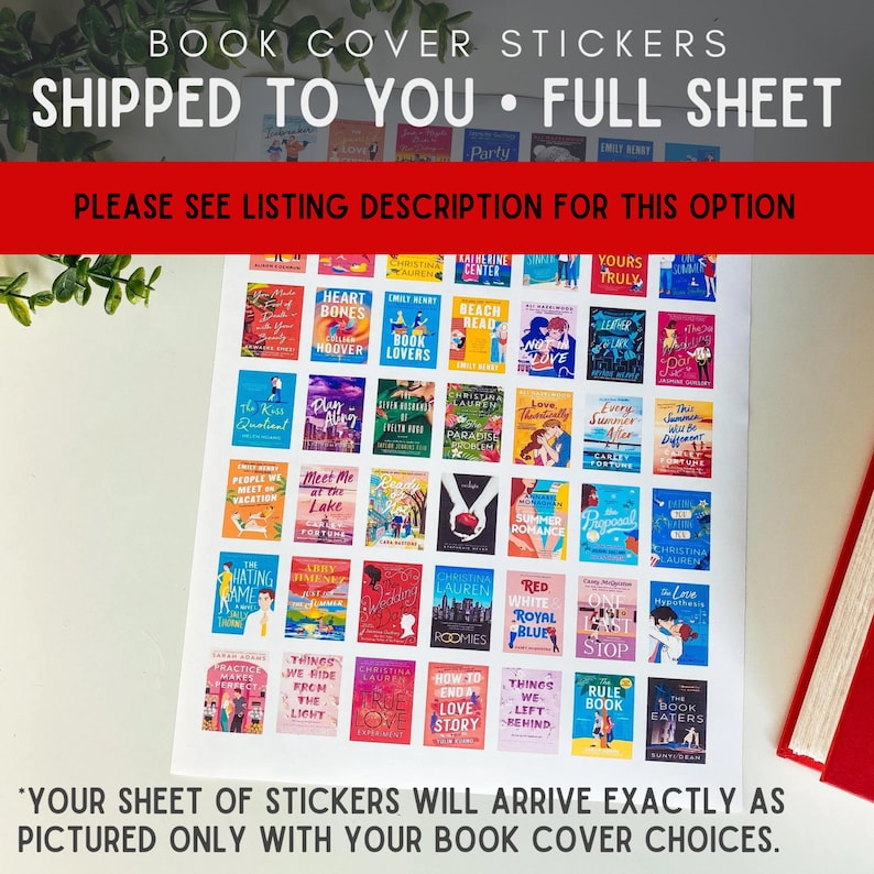Customizable Book Cover Stickers: Planner Scrapbook Embellishments ...