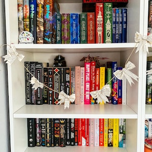 Paper Book Page Bow Garland of Recycled Book Bowties Book Themed Home ...