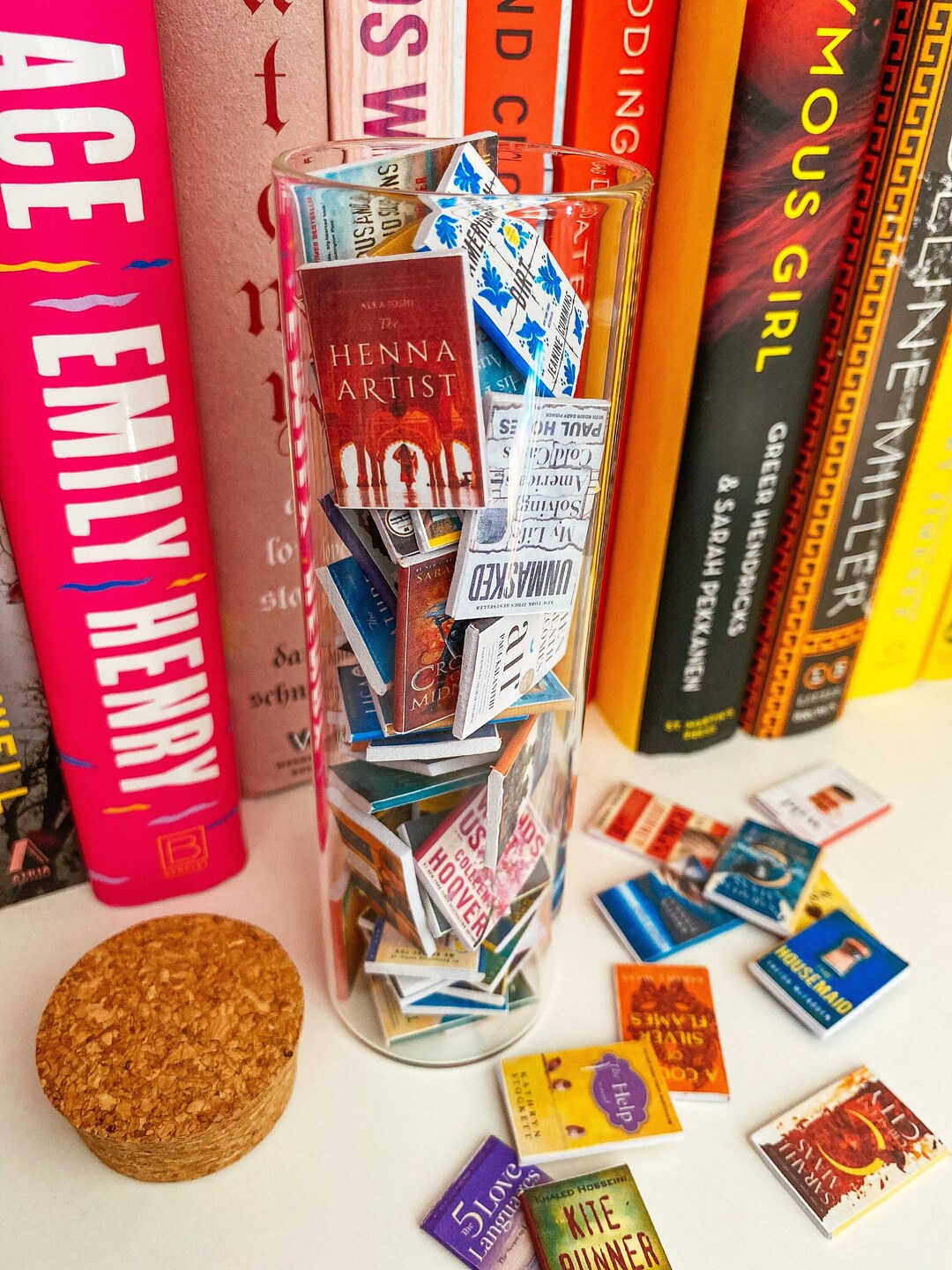 Custom Mini Book Jar: Personalized Book Lover Gift, Bookshelf Decor - Etsy