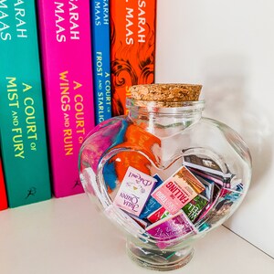 Heart Jar Custom Mini Book Heart Jar Handmade Mini Book Heart Container ...