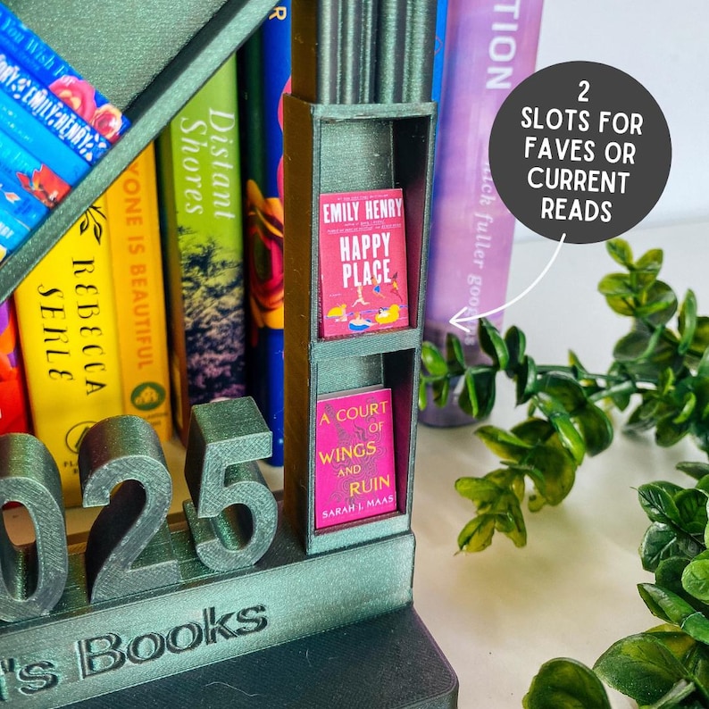 Personalized Mini Book Display Shelf: 3D Printed Bookcase, Book Lover ...