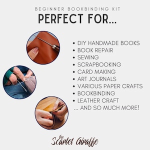 Beginner Bookbinding Kit Essential Book Binding Tool Set Including Bone ...