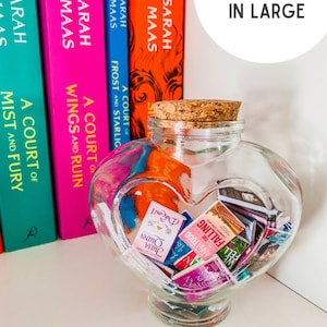 Custom Mini Book Heart Jar Handmade Mini Book Heart Container Gift for ...