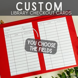 Library Book Checkout Due Date Card Pockets With Self-adhesive Backs ...