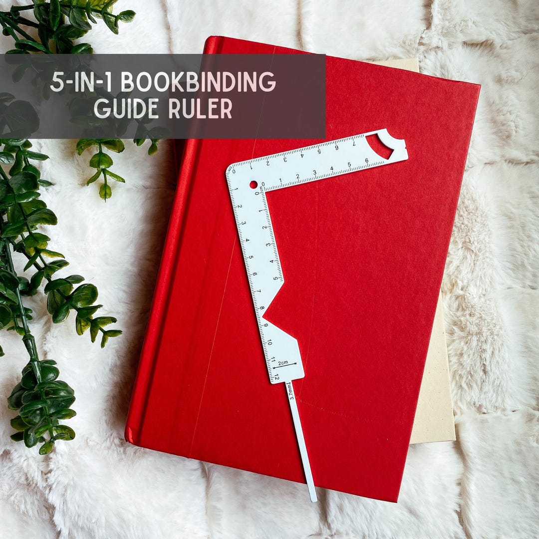 5-in-1 Bookbinding Ruler Guide: Stainless Steel DIY Craft Tool - Etsy