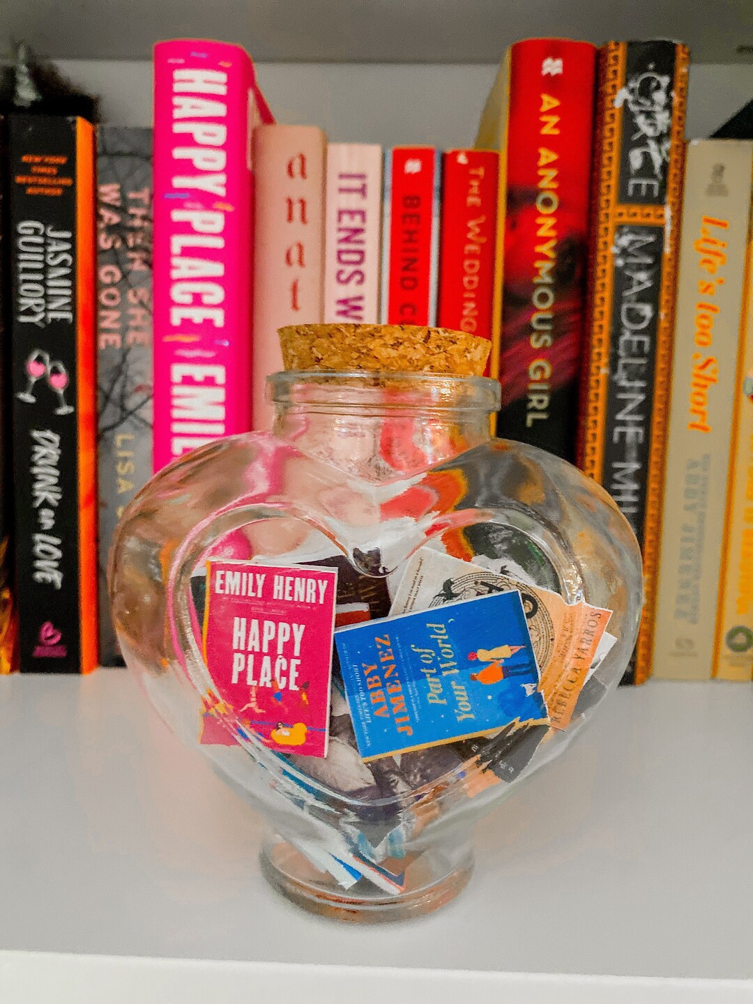 Heart Jar Custom Mini Book Heart Jar Handmade Mini Book Heart Container ...