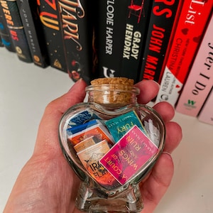 Custom Mini Book Heart Jar Handmade Mini Book Heart Container Gift for ...