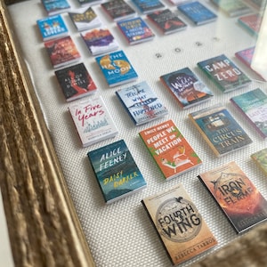 Mini Book Frame Display in Shadow Box - Year in Books Gift for Book ...