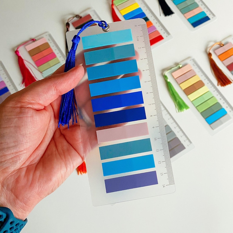 Color Coded Annotation Tab Bookmark Set With Tassel | Book Themed ...