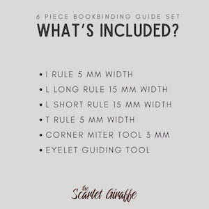 Complete Bookbinding Ruler Guide Set Including L Ruler, T Ruler, Square ...