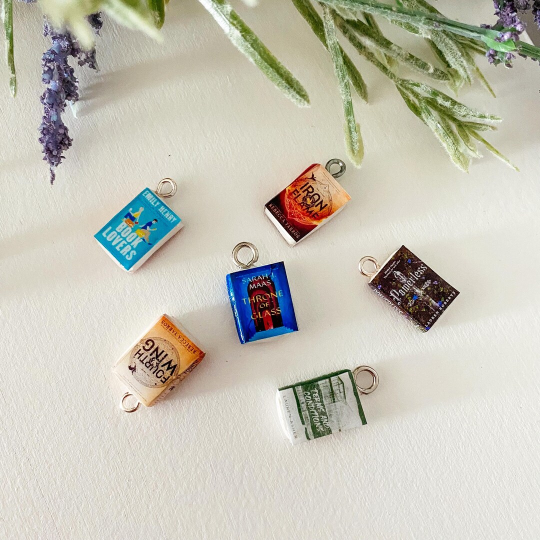 Custom Handmade Mini Book Charms for Book Lovers - Tiny Miniature Books ...