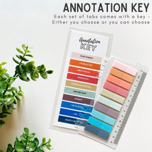 Transparent Sticky Annotation Tabs: Book Annotating Kit With Key - Etsy