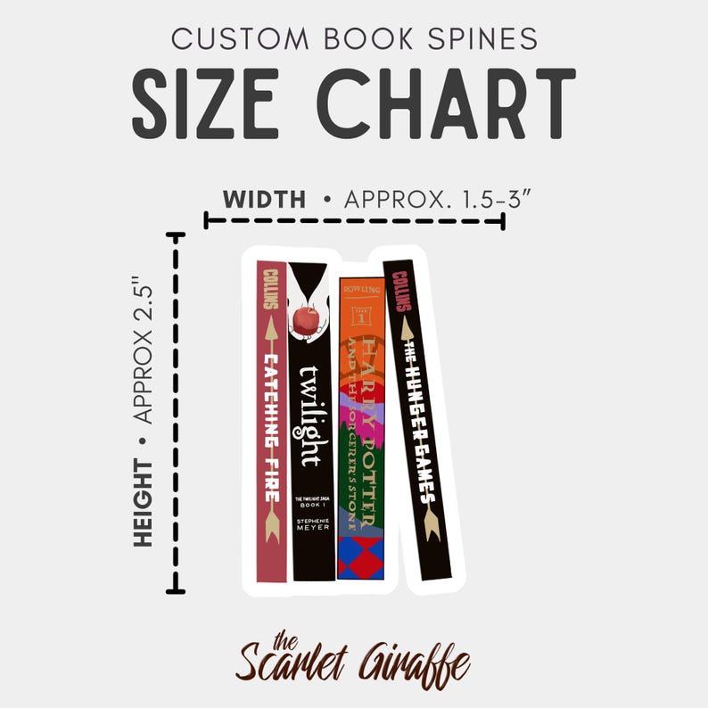 Custom Book Spine Stack Sticker: Hand-drawn Vinyl Decal for Book Lover ...