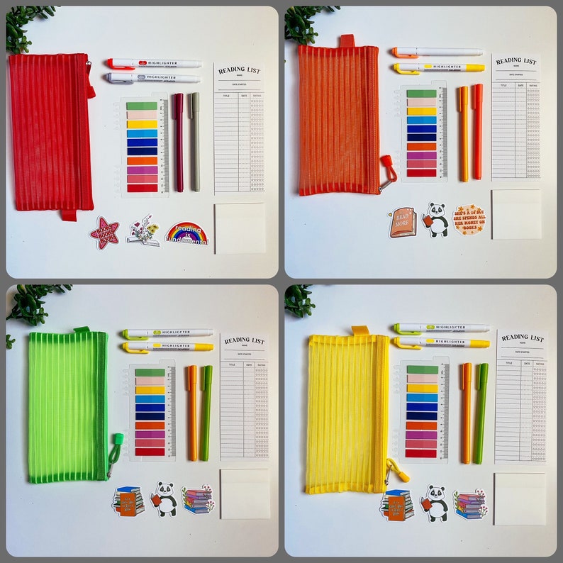 Reading Annotate Set Including Zipper Mesh Pouch: Perfect Bibliophile ...