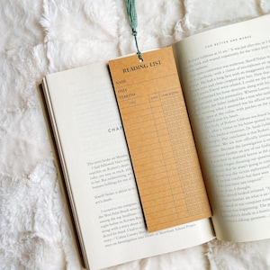 Kraft Reading List Bookmark Book Tracker Librarian Gift for Her Reader ...