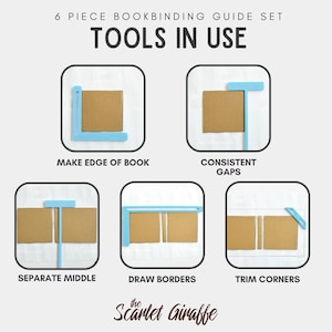 Complete Bookbinding Ruler Guide Set Including L Ruler, T Ruler, Square ...