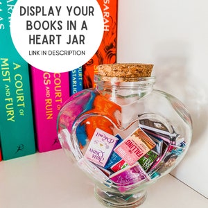 Custom Mini Book Jar: Personalized Book Lover Gift, Bookshelf Decor - Etsy