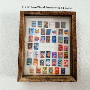 Mini Book Frame Display in Shadow Box - Year in Books Gift for Book ...