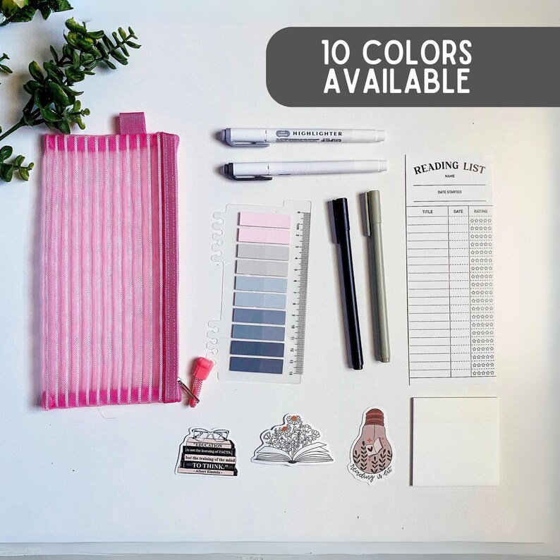Reading Annotate Set Including Zipper Mesh Pouch: Perfect Bibliophile ...