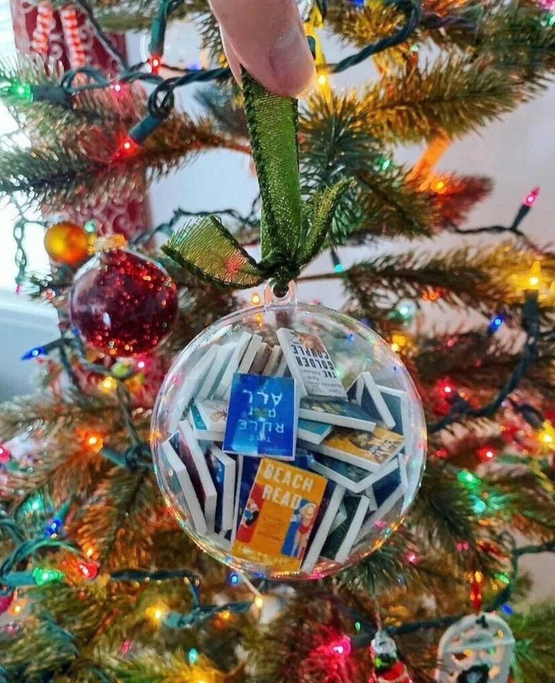 Custom Book Ornament Handmade Mini Book Ornament Gift for Book Lover ...