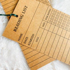 Kraft Reading List Bookmark Book Tracker Librarian Gift for Her Reader ...