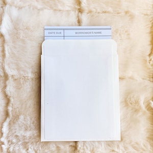 Library Book Checkout Due Date Card Pockets With Self-adhesive Backs ...