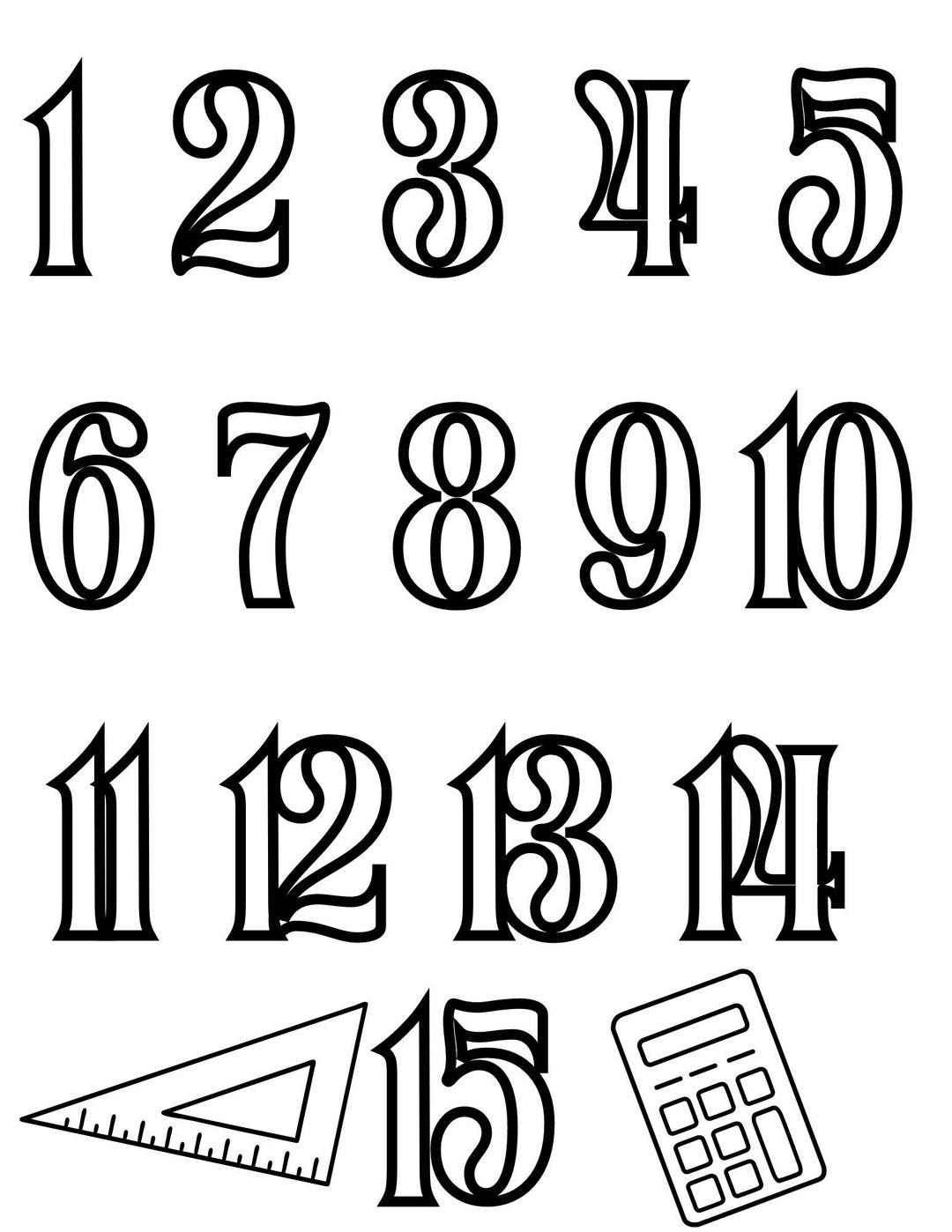 MATH Count by 1 Coloring Sheet - Etsy
