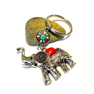 Elephant Keychain, Elephant Gifts, Tribal Keychain, Jade Keychain ...