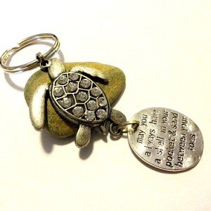 Sea Turtle Keychain, Turtle Car Accessory, Turtle Key Fob, Rhinestone ...