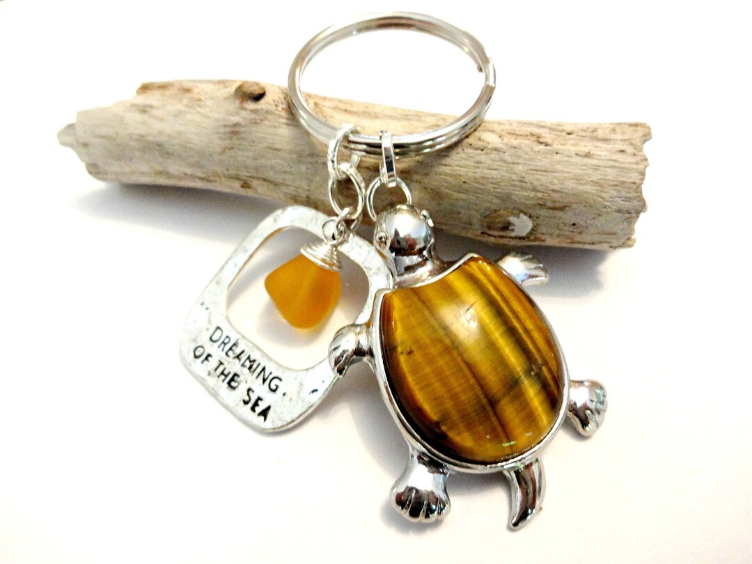 Sea Turtle Key Chain, Dreaming of the Sea Charm Keychain, Ocean ...