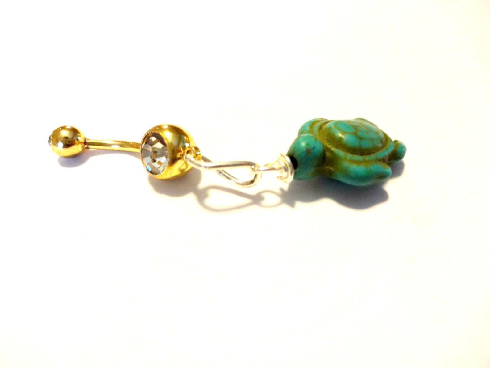 Turtle Belly Button Ring Sea Turtle Body Jewelry Turquoise - Etsy