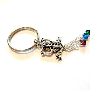 Frog Keychain Frog Key Chain Birthstone Keychain Mothers - Etsy