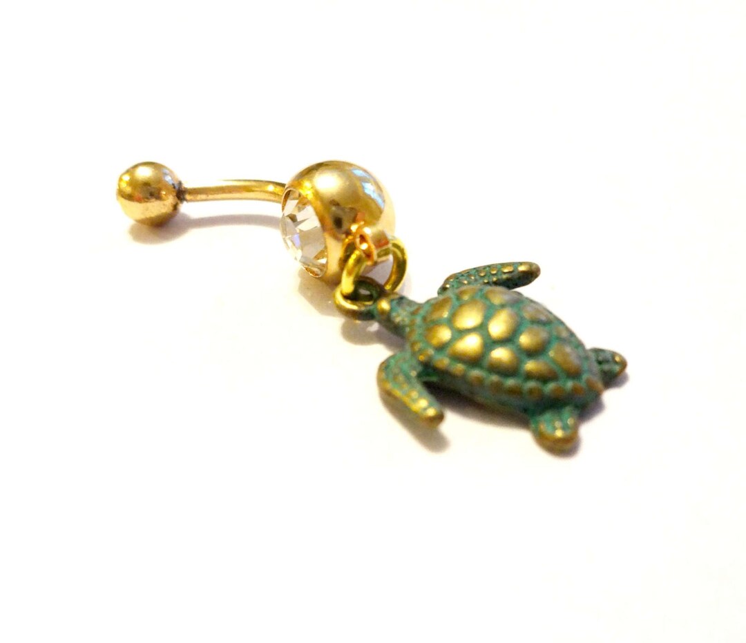 Sea Turtle Belly Button Ring Turtle Body Jewelry Body - Etsy