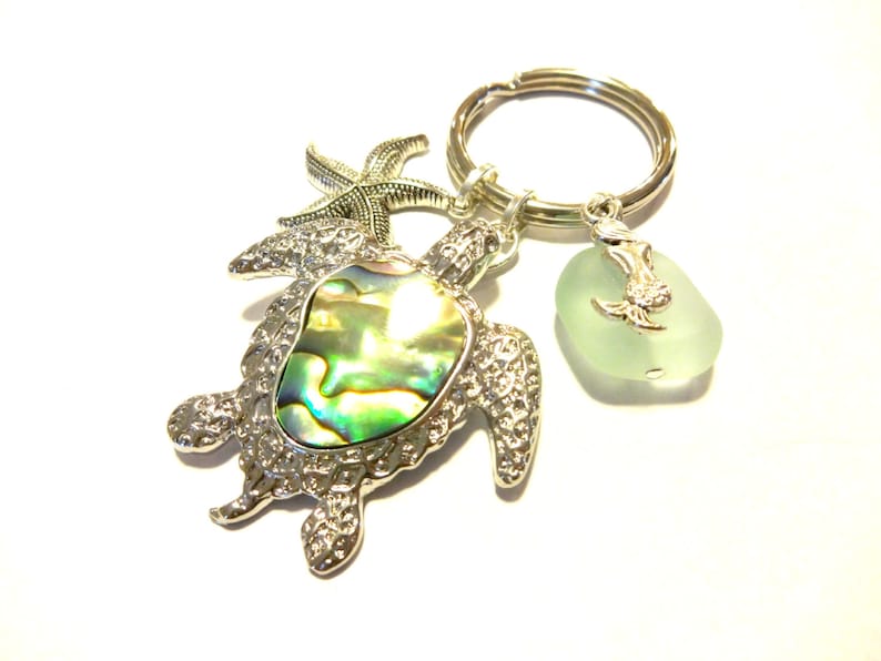 Sea Turtle Keychain Mermaid Keychain Starfish Keychain | Etsy
