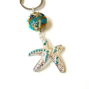 Starfish Keychain, Beach Keychain, Ocean Keychain, Starfish Gifts ...