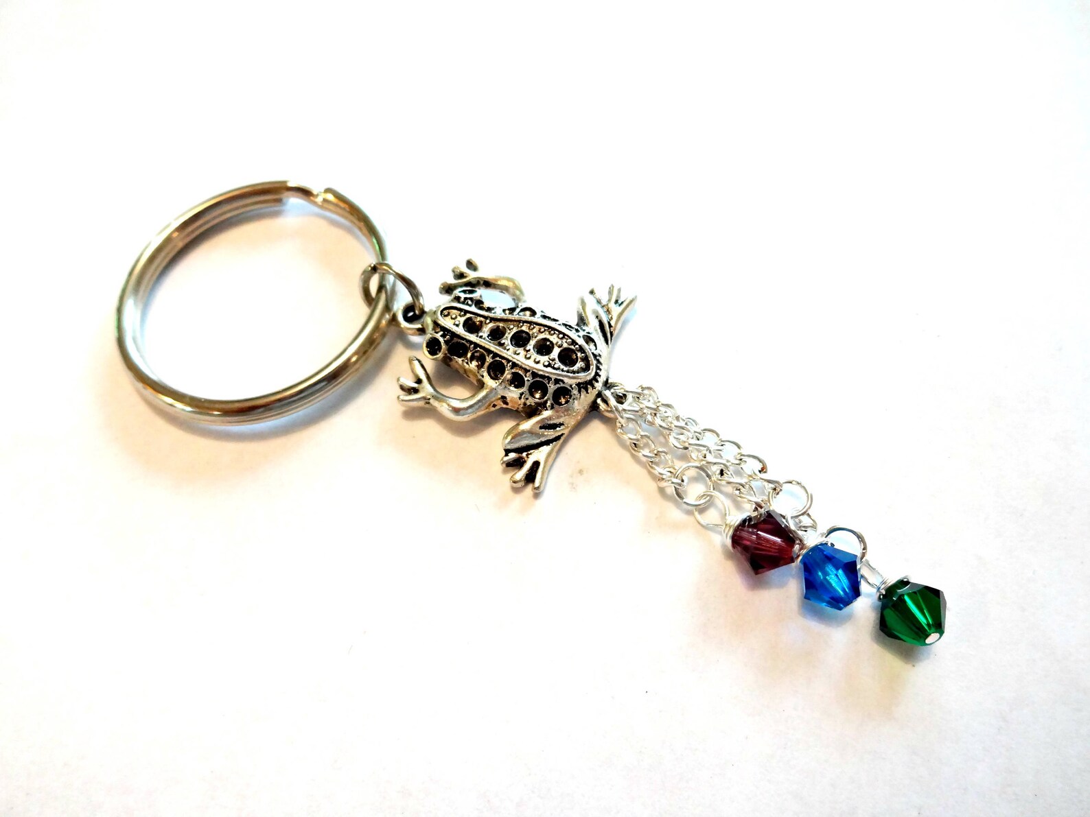 Frog Keychain Frog Key Chain Birthstone Keychain Mothers | Etsy