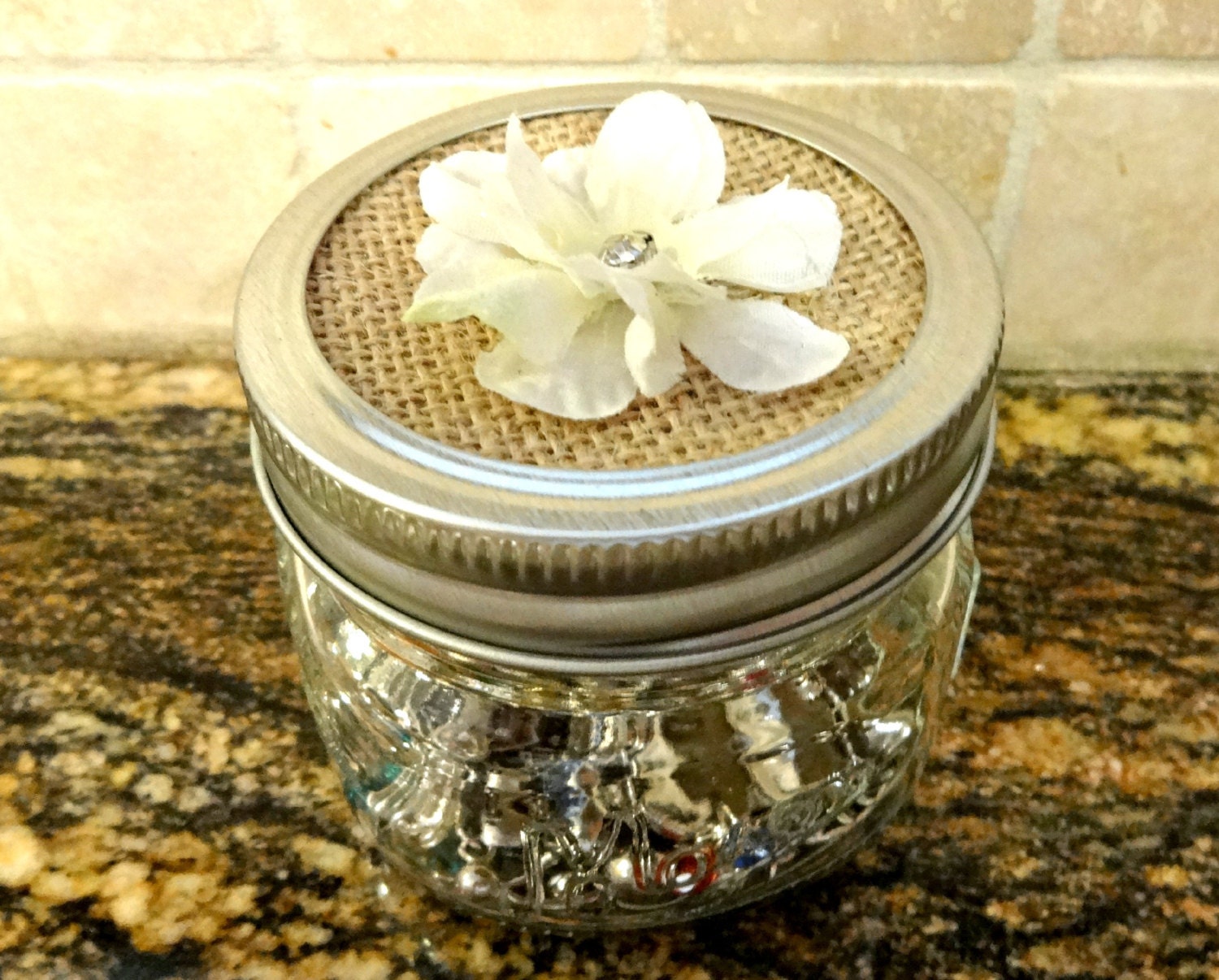Rustic Burlap Wedding Favor Decorative Burlap Mason Jar - Etsy
