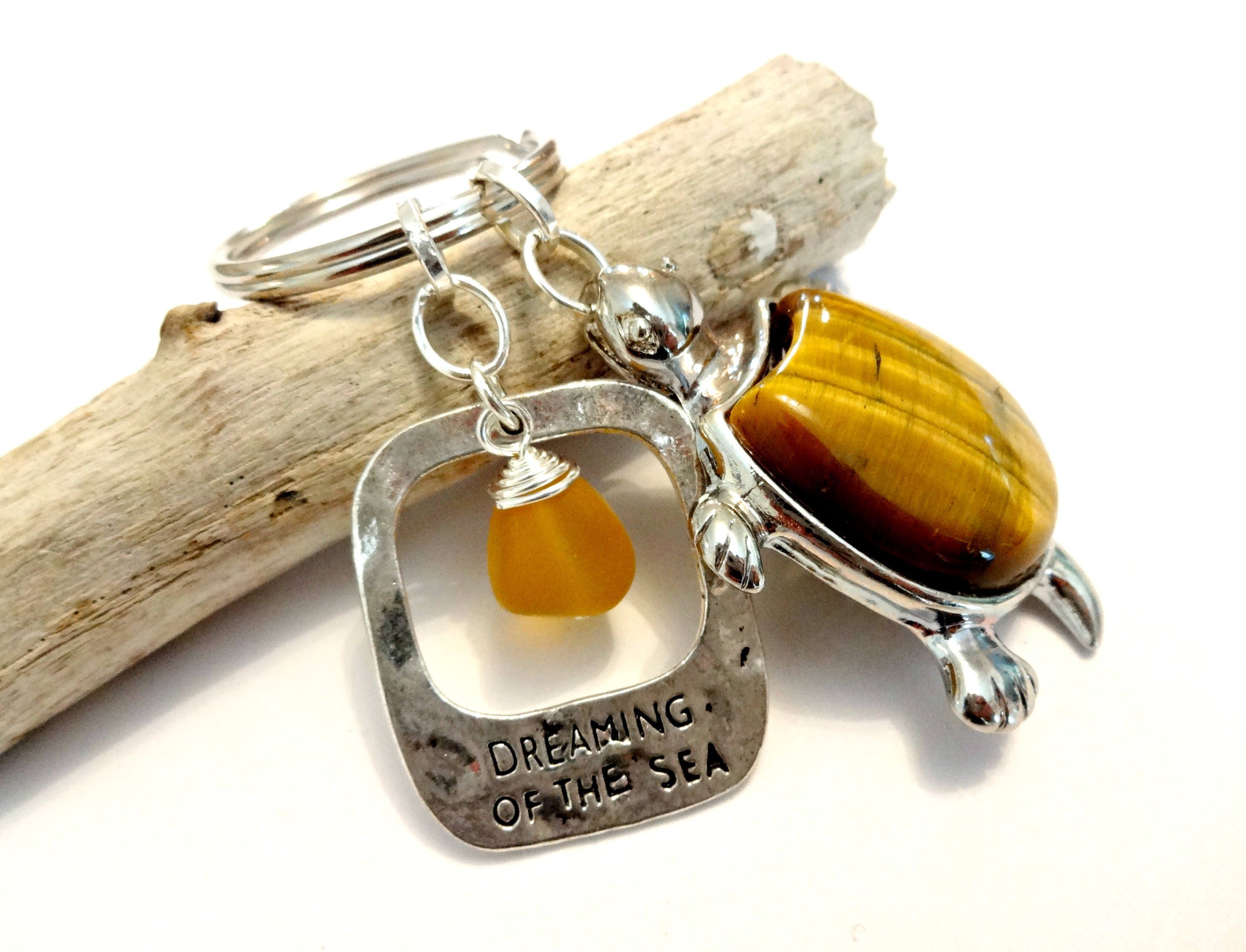 Sea Turtle Key Chain Dreaming of the Sea Charm Keychain | Etsy