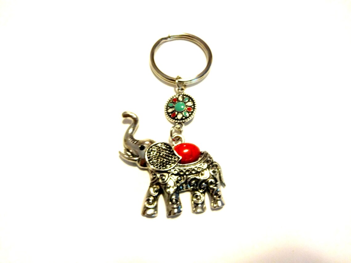 Elephant Keychain Elephant Gifts Tribal Keychain Jade | Etsy