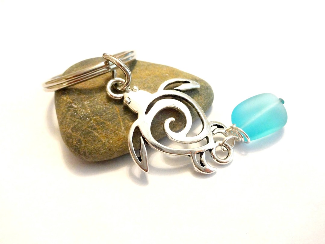 Sea Turtle Keychain, Turtle Key Chain, Beach Keychain, Turtle Gift ...